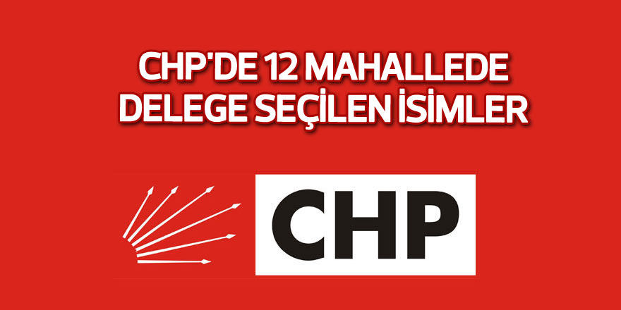 CHP'de 12 mahallede delege seçilen isimler